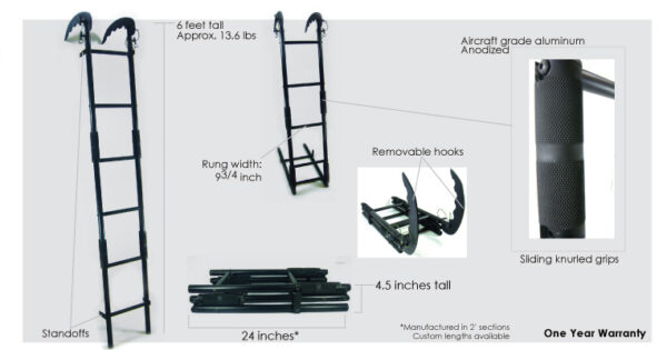 Ruhl Tech Folding Rung Tactical Assault Ladder LRL-004 | Green Eye Tactical